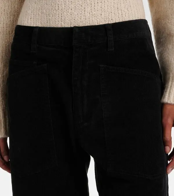 NILI LOTAN Shon Cotton-blend Barrel-leg Pants - Black