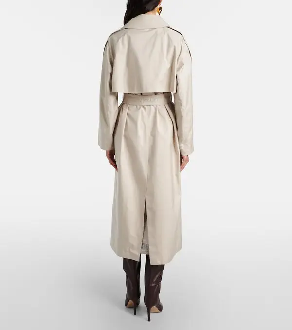 Max Mara The Cube Delfino Twill Trench Coat
