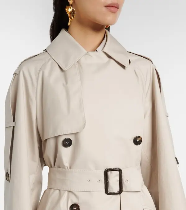 Max Mara The Cube Delfino Twill Trench Coat