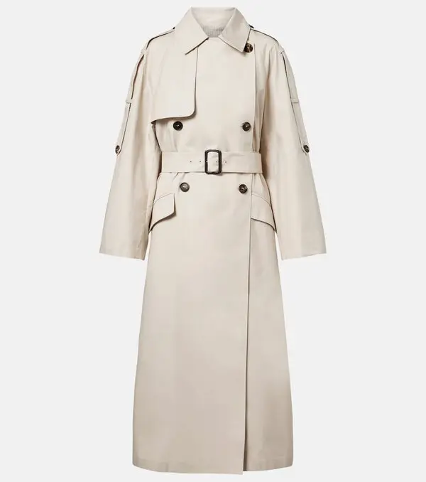 Max Mara The Cube Delfino Twill Trench Coat - Beige