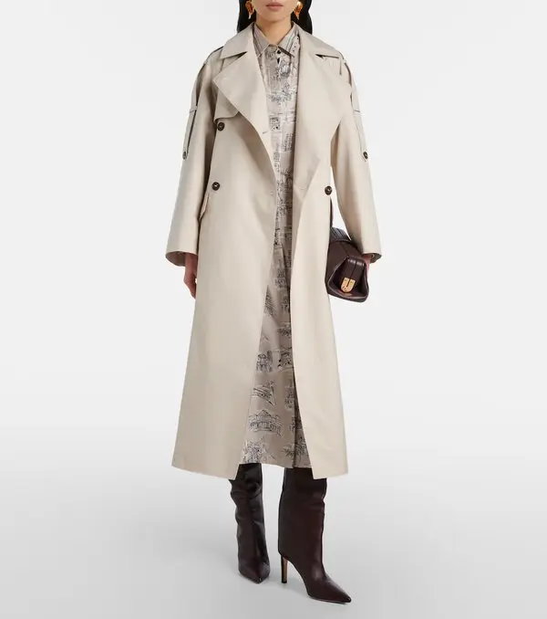 Max Mara The Cube Delfino Twill Trench Coat - Beige