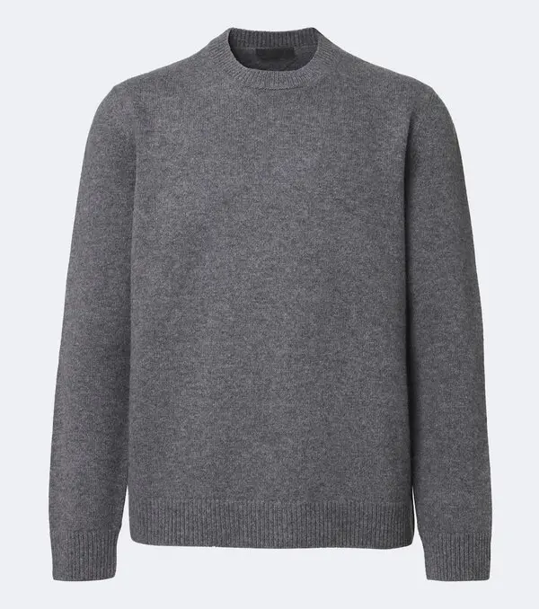 Prada Virgin Wool Crewneck Sweater - Grey