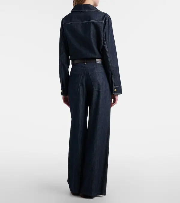 Max Mara Lavinia High-rise Wide-leg Jeans - Blue