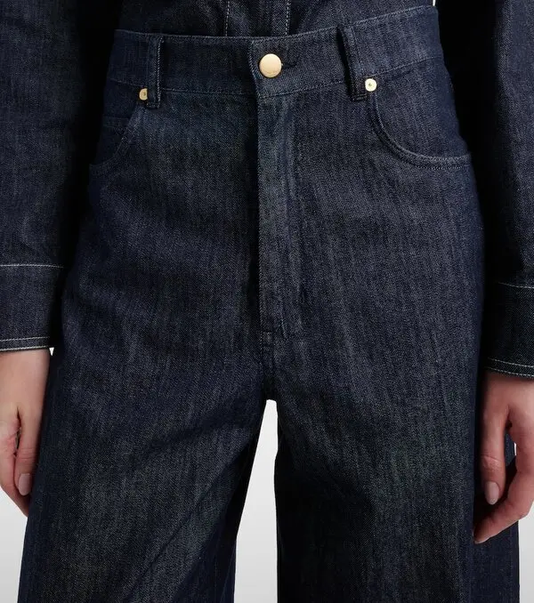Max Mara Lavinia High-rise Wide-leg Jeans - Blue