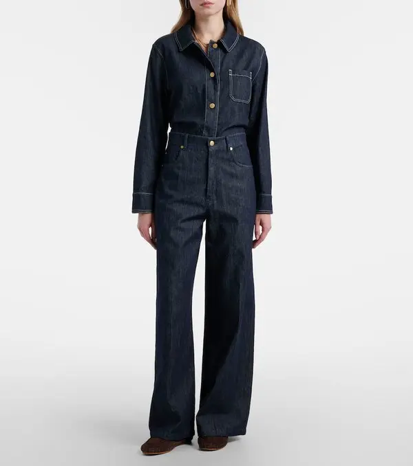 Max Mara Lavinia High-rise Wide-leg Jeans - Blue