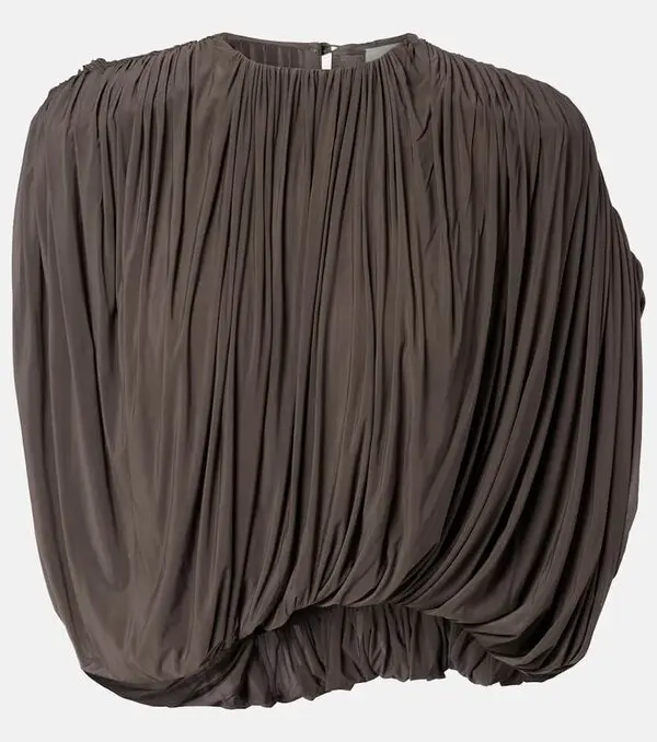 Magda Butrym Draped Jersey Top - Brown