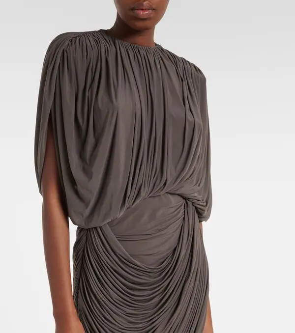 Magda Butrym Draped Jersey Top - Brown