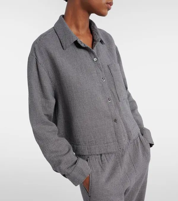Velvet By Graham & Spencer Adeline Houndstooth Cotton Shirt
