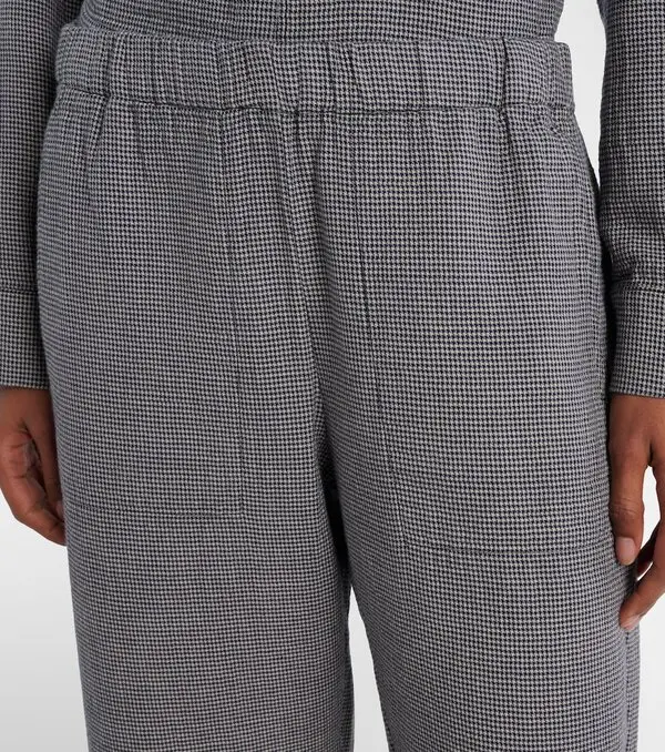 Velvet By Graham & Spencer Houndstooth Cotton Wide-leg Pants