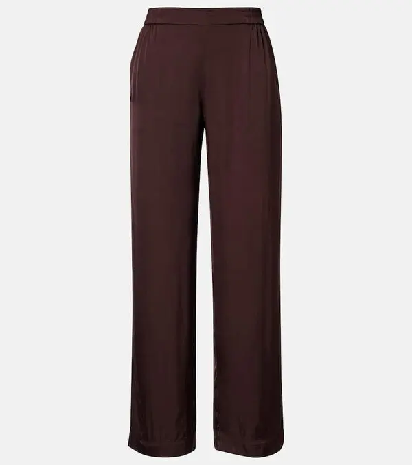 Velvet By Graham & Spencer Larkin Wide-leg Trousers - Brown