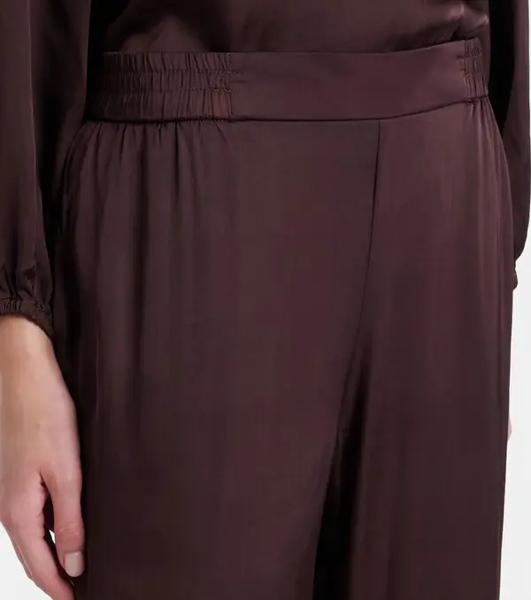 Velvet By Graham & Spencer Larkin Wide-leg Trousers - Brown