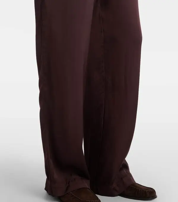Velvet By Graham & Spencer Larkin Wide-leg Trousers - Brown
