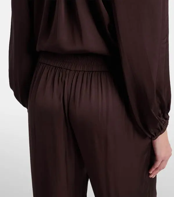 Velvet By Graham & Spencer Larkin Wide-leg Trousers - Brown