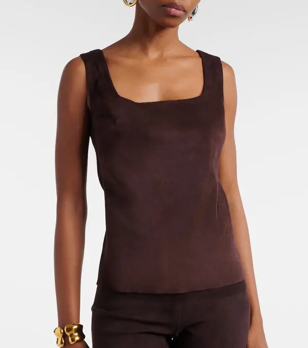 Stouls Edie Suede Tank Top - Brown