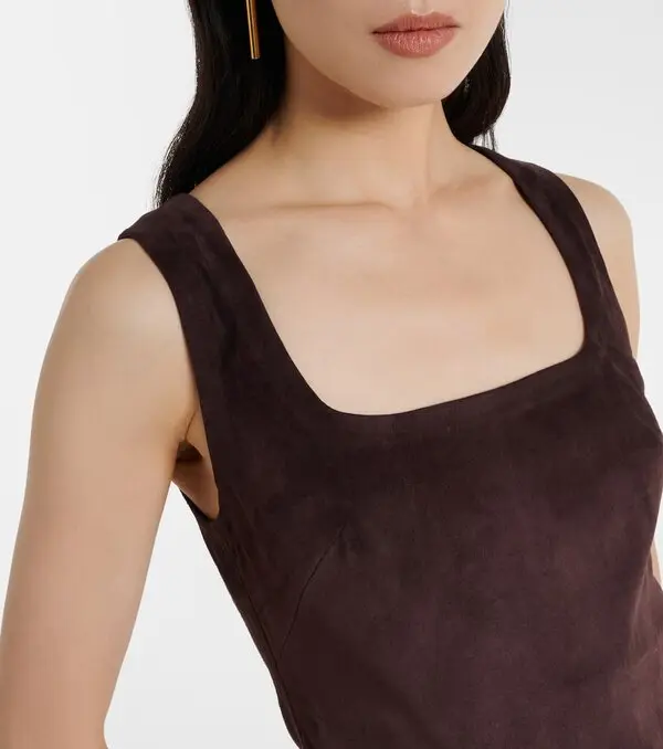Stouls Edie Suede Tank Top - Brown
