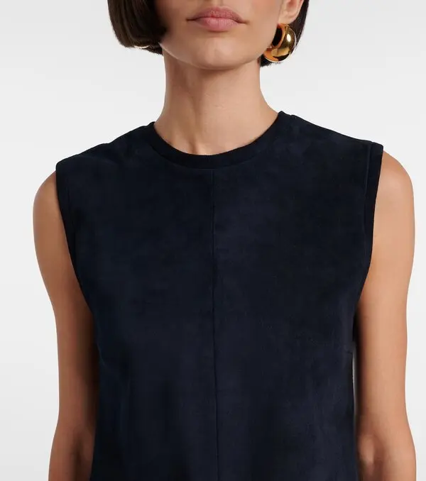 Stouls Miuccia Suede Sleeveless Top - Blue