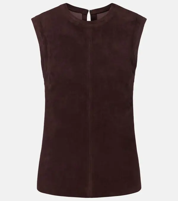 Stouls Miuccia Suede Top - Brown