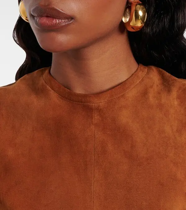 Stouls Suede Sleeveless Top - Brown