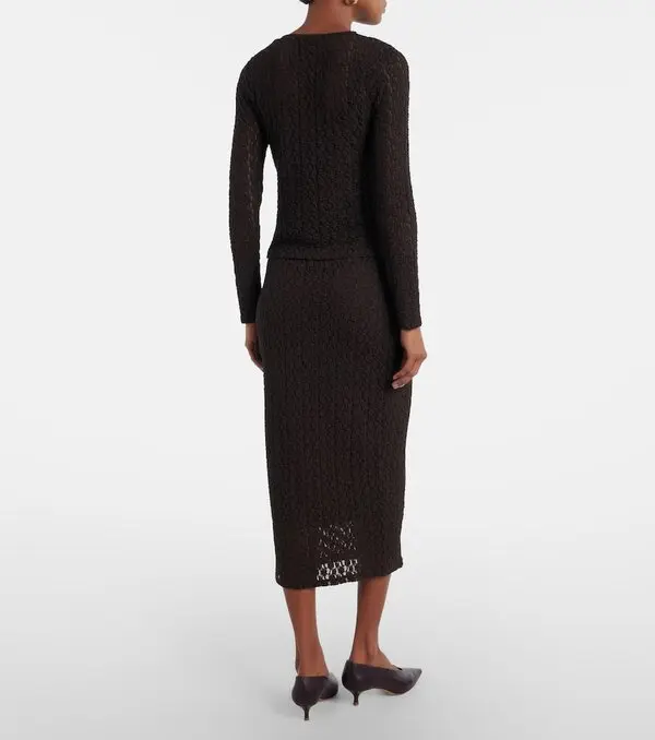 Velvet By Graham & Spencer Mia Lace Midi Skirt