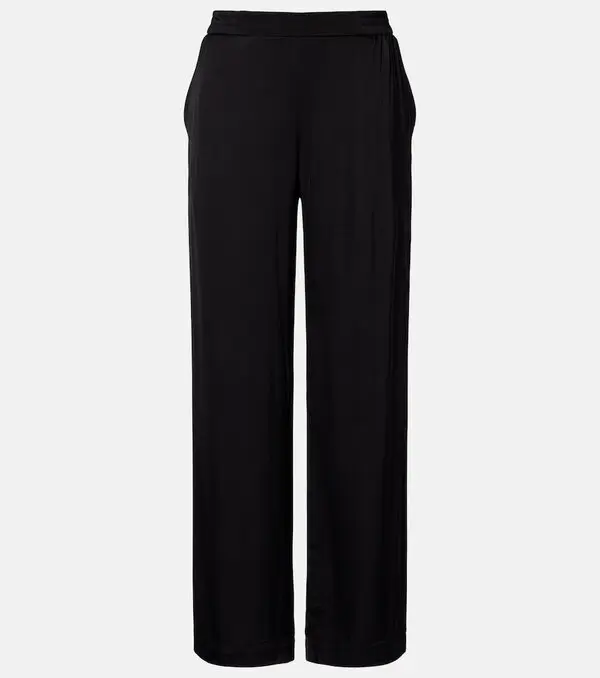 Velvet By Graham & Spencer Larkin Wide-leg Pants - Black