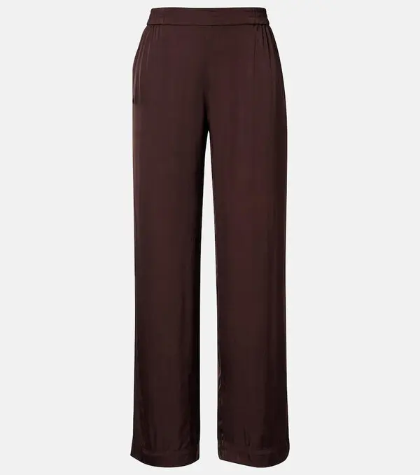 Velvet By Graham & Spencer Larkin Wide-leg Pants - Brown