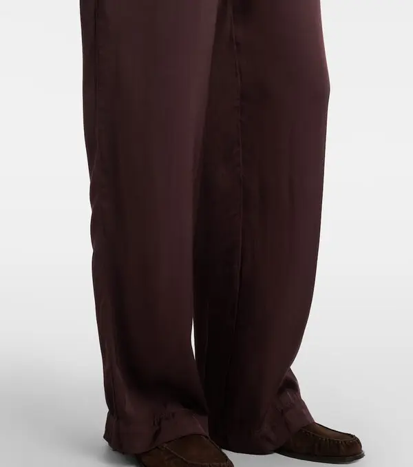 Velvet By Graham & Spencer Larkin Wide-leg Pants - Brown