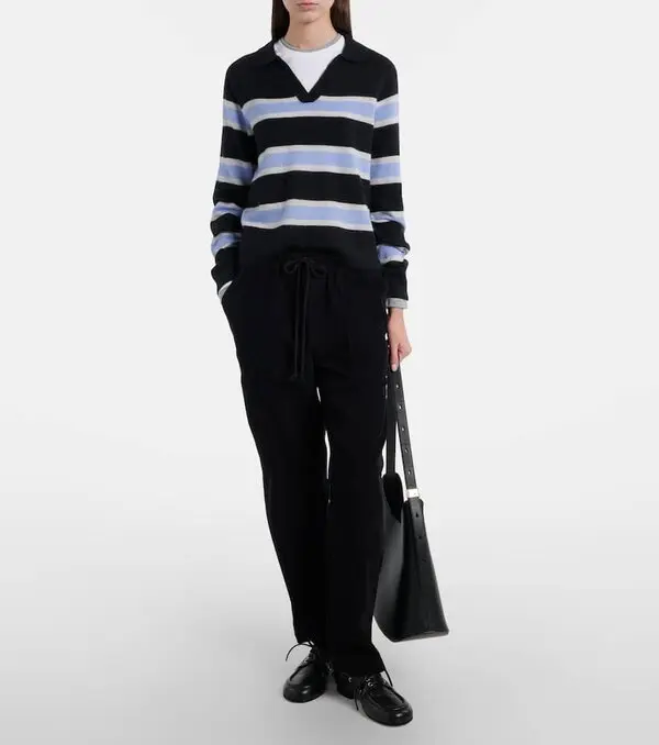 Velvet By Graham & Spencer Everbake Striped Polo Sweater