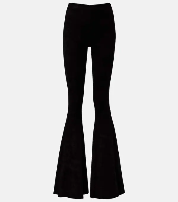 Stouls Cherilyn Suede Flared Pants - Black