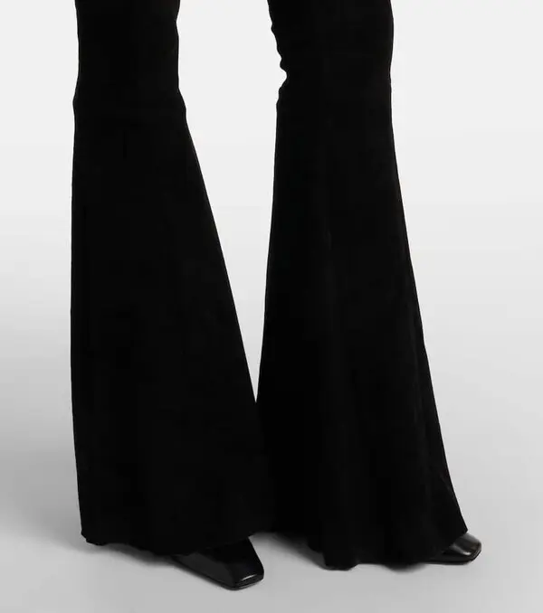 Stouls Cherilyn Suede Flared Pants - Black