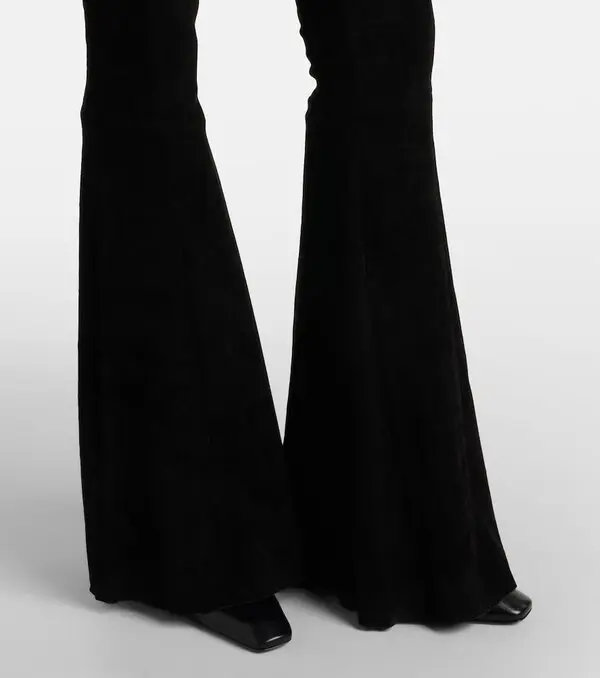 Stouls Cherilyn Suede Flared Pants - Black