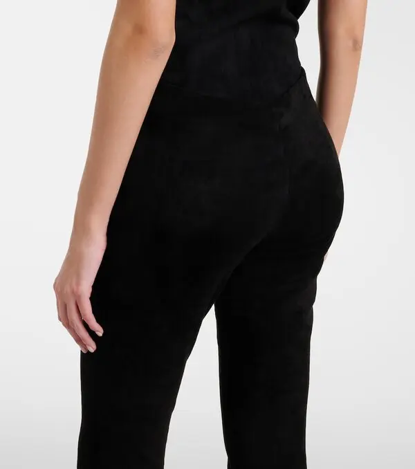 Stouls Cherilyn Suede Flared Pants - Black
