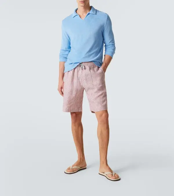 Fedeli Peter Cotton Terry Polo Sweater - Blue