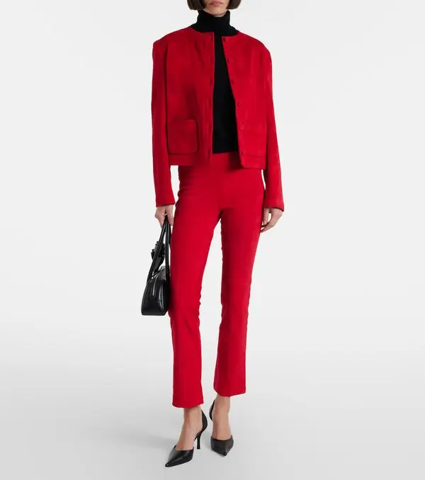 Stouls Jp Twenty Slim Suede Pants - Red