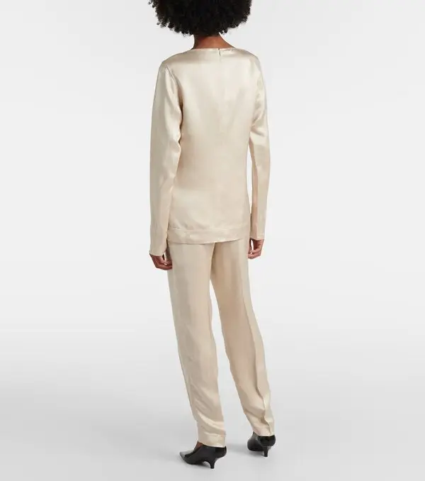 TOTEME Satin Top - Beige