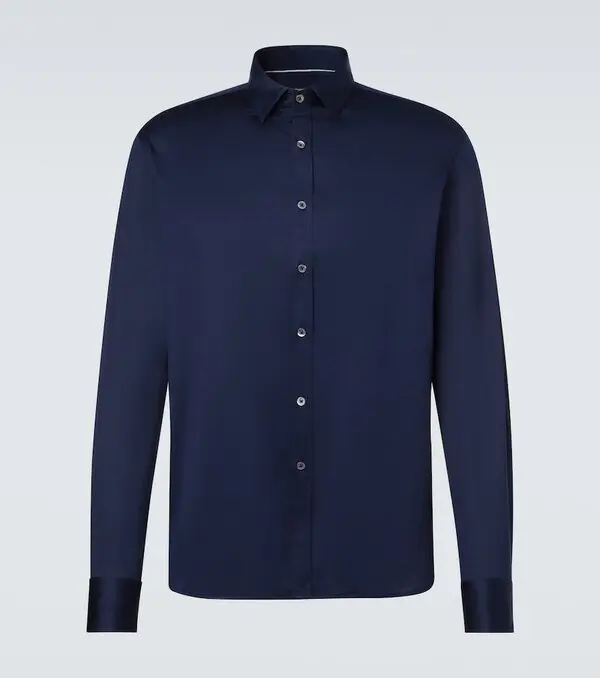 Canali Cotton Jersey Shirt - Blue