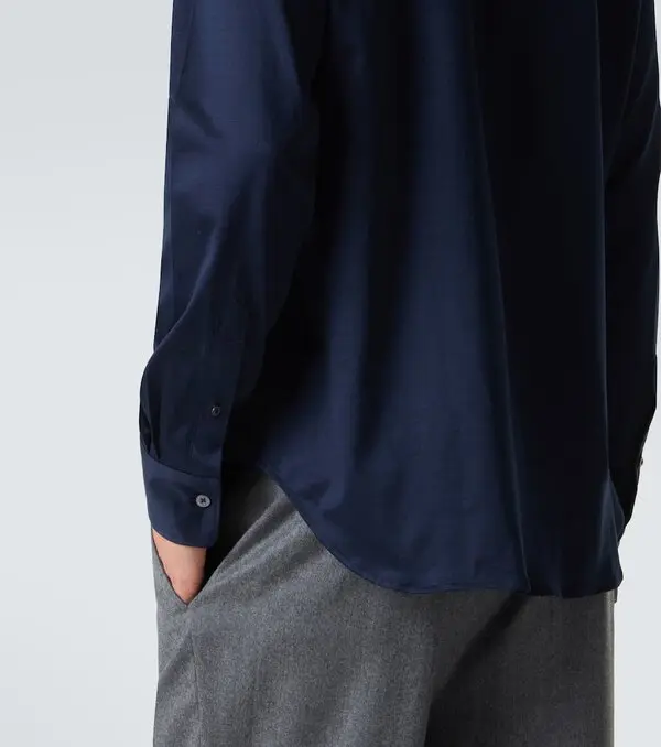 Canali Cotton Jersey Shirt - Blue