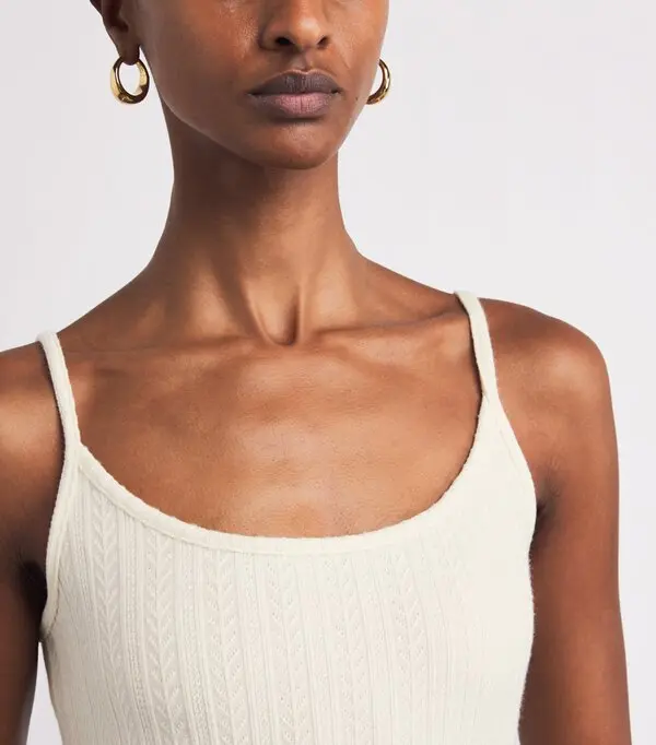 Veronica Beard Pointelle-knit Cami - Neutral