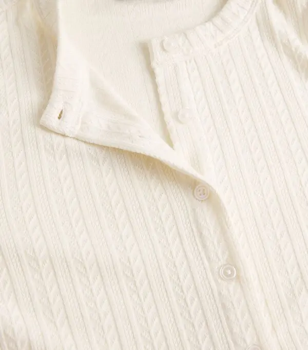 Veronica Beard Pointelle-knit Lira Cardigan - Neutral