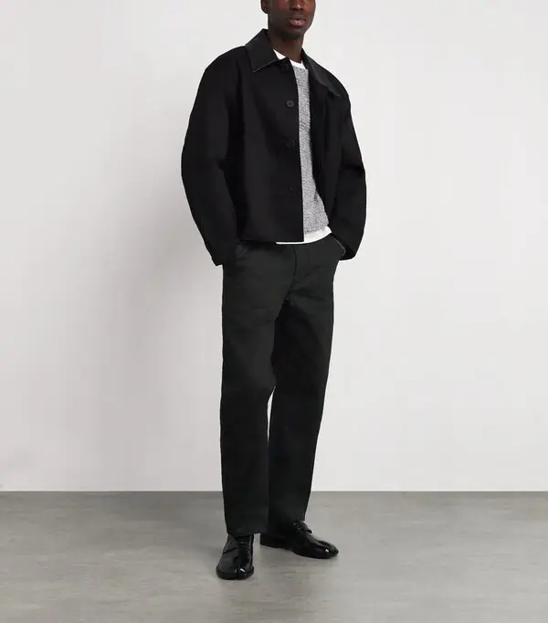 Studio Nicholson X Aaron Levine Cotton Canvas Denver Cargo Trousers - Black