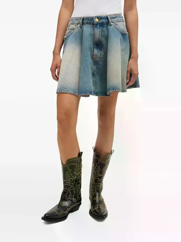 GANNI Panel Denim Skirt