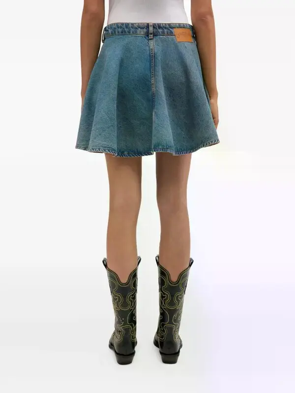 GANNI Panel Denim Skirt