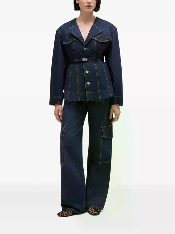 GANNI Cargo Pocket Straight Leg Jeans