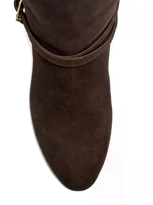 GANNI Buckle-strap Wedge Boots - Brown