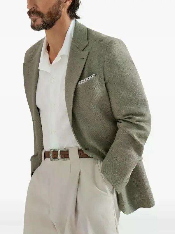 Brunello Cucinelli Single-breasted Blazer - Green