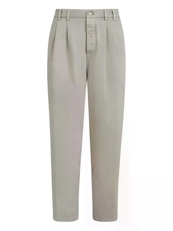 Brunello Cucinelli Double-pleat Five-pocket Jeans - Grey
