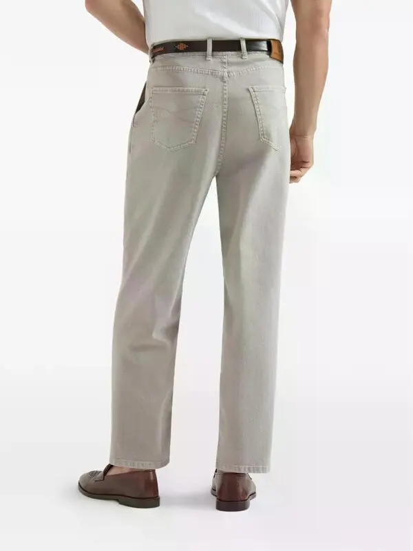 Brunello Cucinelli Double-pleat Five-pocket Jeans - Grey