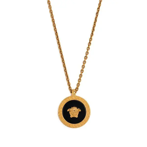 Versace Medusa Pendant Necklace - Gold/black