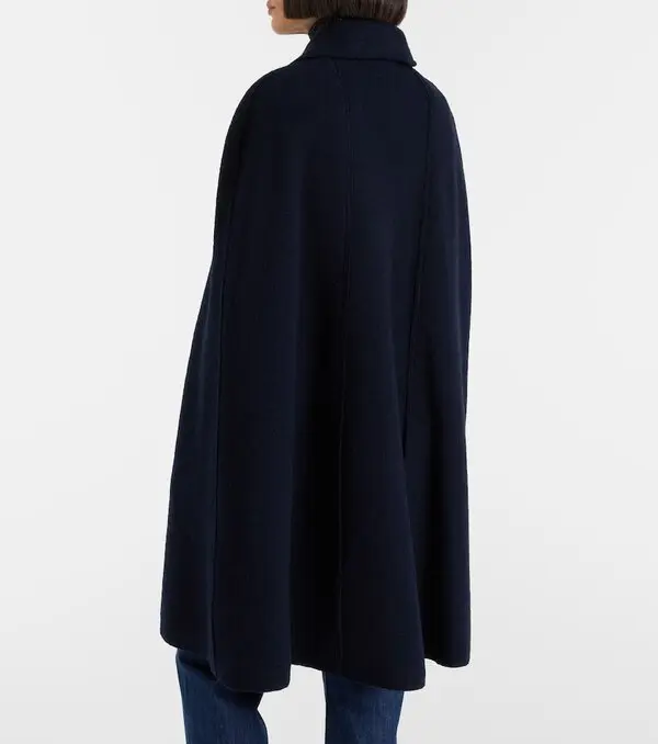 TOTEME Wool Boucle Cape - Blue