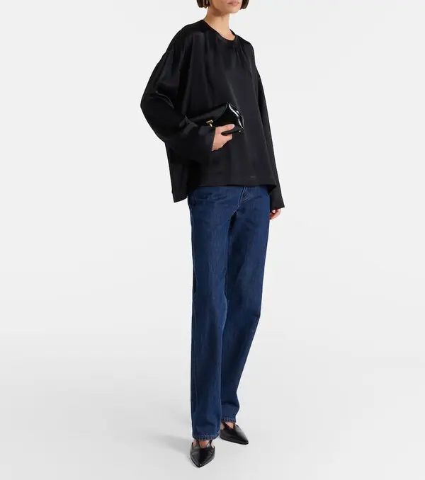 TOTEME Satin Top - Black
