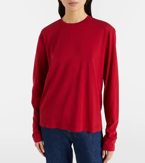 TOTEME Classic Long Sleeve T-shirt - Red